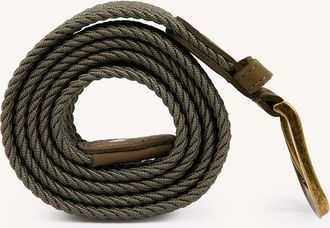 Faguo Ceinture tress&eacute;e vert olive fonc&eacute;