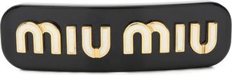 Miu Miu barrette à logo - Noir