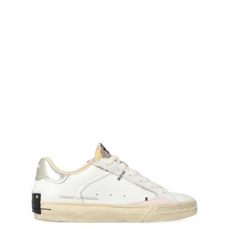 Crime London Femme, Chaussures, Blanc, Taille: 36 EU Distressed Baskets