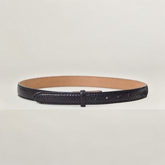 Reptiles House Pythonleder-Gürtel 25 mm - Schwarz