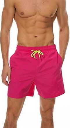Generic Short d&eacute;t&eacute; pour homme - Short de plage pour homme - Pour la course &agrave; pied, le surf, le sport - Grande taille - Pantalon de vacances respirant, rose vi