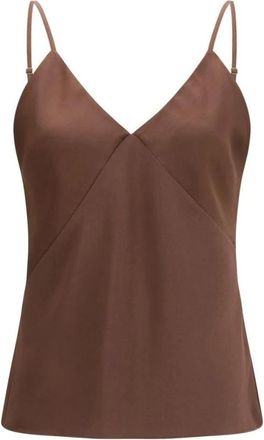 Forte_Forte Femme, Tops, Brun, Taille: 40 FR Top en ac&eacute;tate