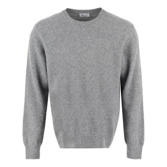 THE (ALPHABET) Gerippter Woll-Kaschmir-Pullover - - Knitwear - Herren - Grau - XL