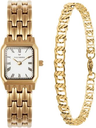 Mockberg Uhr - Classic Combo Uhr - Gr. unisize - in Gold - f&uuml;r Damen