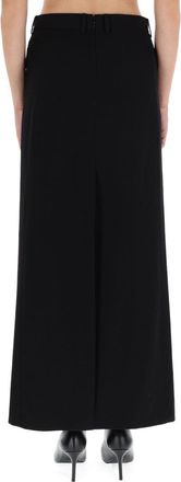Balenciaga Tailored Viscose-Wool Skirt - Black