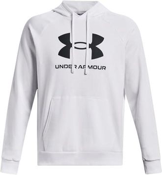 Under Armour Rival Fleece Logo Hoodie Sweat &agrave; Capuche athl&eacute;tique, Blanc, L Homme