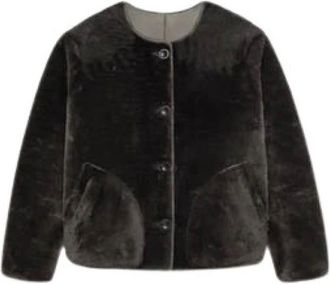 Arma Femme, Vestes, Gris, Taille: 42 FR Lucine Reversible Shearling Jacket