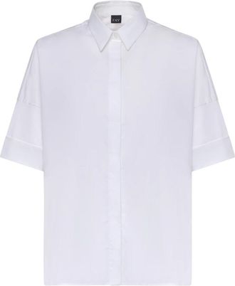 Fay Femme, Chemises, Blanc, Taille: 38 FR Chemise Stretch Popeline