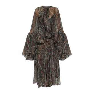 Etro Seidenkleid mit Muster - - Dresses - Damen - Mehrfarbig - XS