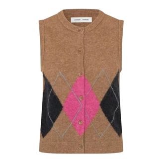 Sams&oslash;e & Sams&oslash;e Sanoura Gilet - - Knitwear - Damen - Braun - S