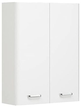 PELIPAL Quickset 359 Armoire Murale de Salle de Bain en Blanc Brillant, 53 cm de Large - Armoire Murale de Salle de Bain avec 2 Portes et 2 étagères