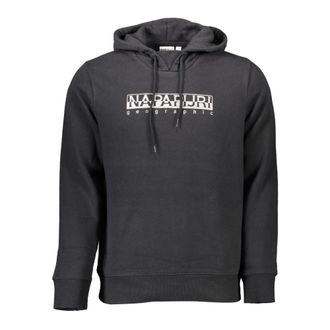 Napapijri Homme, Sweatshirts et sweats &agrave; capuche, Noir, Taille: 2XL Sweat &agrave; capuche noir avec broderie et logo