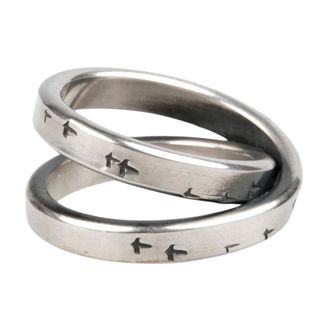 Werkstatt M&uuml;nchen unisex, Accessoires, Gris, Taille: L Cross Ring Bird Flight