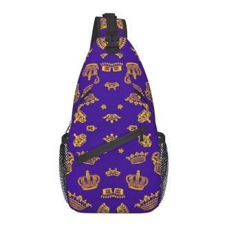 AOOEDM Anti-Diebstahl-Umhängetasche, für Royal Crown, Schulter-Crossbody-Rucksack, wasserdichte Brusttasche, Leichter, lässiger Tagesrucksack für Reisen, Spo