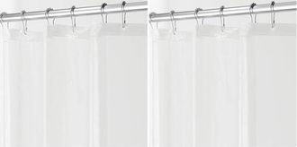 InterDesign iDesign 3.0 Liner Futter f&uuml;r Duschvorhang, 183,0 cm x 183,0 cm gro&szlig;er Vorhang aus schimmelresistentem PEVA mit zw&ouml;lf &Ouml;sen, durchsichtig (Packung mit 2