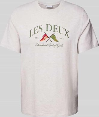 Les Deux T-Shirt mit Label-Stitching Modell Ivy