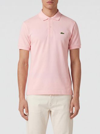 Lacoste Polo classique &agrave; manches courtes en coton avec patch logo