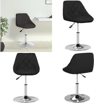 vidaXL Esszimmerstuhl Schwarz Kunstleder - Esszimmerstuhl - Küchenstuhl - Drehstuhl - Bürostuhl - Moderner Stuhl - Home & Living