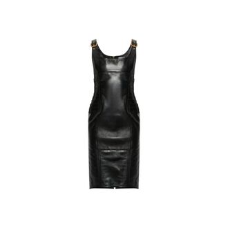 Versace Nappa Midikleid - - Dresses - Damen - Schwarzk - S