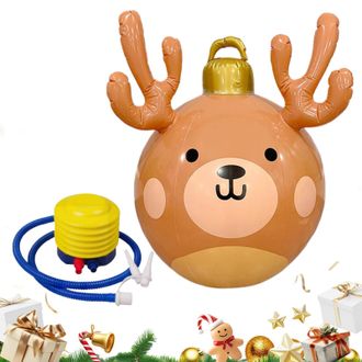 Generic Weihnachten aufblasbare Boote - Aufblasbare Weihnachtsschmuck, Weihnachtsdekoration Riesenelch Wasserdicht | Aufblasbare Kugeln Outdoor-Dekorationen f