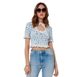 Paco Rabanne Femme, Tops, Multicolore, Taille: 38 FR Haut &agrave; d&eacute;coupes florales