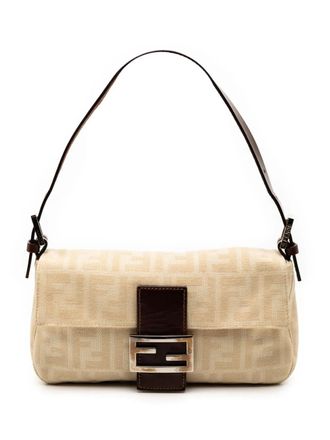 Fendi sac port&eacute; &eacute;paule Baguette en toile &agrave; motif Zucca (2000-2010) - Marron