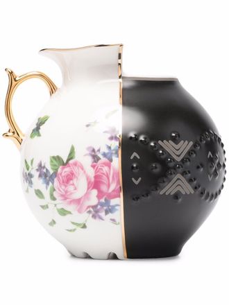 Seletti Vase mit Print - Schwarz