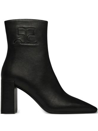 Courrèges bottines à talon épais 90 mm - Noir