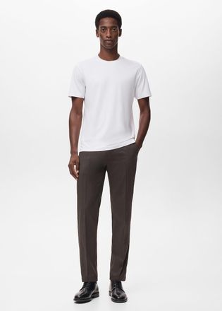 Mango T-shirt slim-fit COOLMAX blanc - Homme - M - MANGO MAN