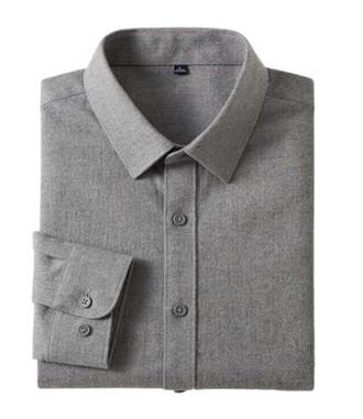 Generic Chemise bross&eacute;e en m&eacute;lange de laine for hommes - Chemise d&eacute;contract&eacute;e &agrave; manches longues douce for lautomne et lhiver, confort professionnel chaleureux