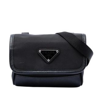 Prada Pre-owned Nylon Flap Crossbody Bag - - Pre-owned - Damen - Schwarzk - ONE SIZE