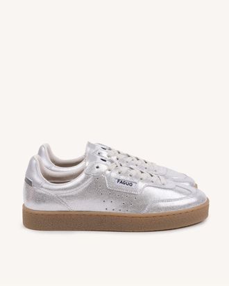 Faguo Baskets argent&eacute; cuir - LUMBO