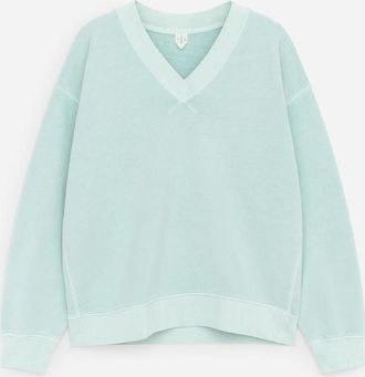 Arket Sweatshirt Mit V-Ausschnitt -T&uuml;rkis