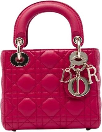 Dior Pre-owned Mini Lady Dior - Femme - Pre-owned - Rouge - Taille: ONE Size