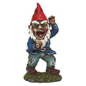 Design Toscano Gartenzwerg-Statue - Angriff des Toten wandelnden Zombie-Apokalypse-Gartenzwerg - Rasenzwerg