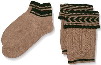 Stockerpoint Herren Trachten Kniestrümpfe Loferl 36010, Gr. 43/46 (Herstellergröße: 3), Braun (braun/tanne)