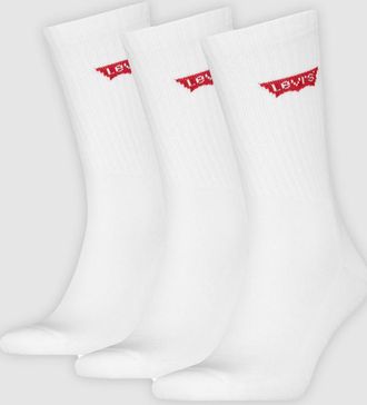 Levi's Regular Cut Batwing Sportsocken - 3er-Pack - Herren - Wei&szlig; / Wei&szlig;