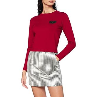 Gianni Kavanagh Damen Burgundy Core Long Sleeve Tee Unterhemd, Bordeus, L