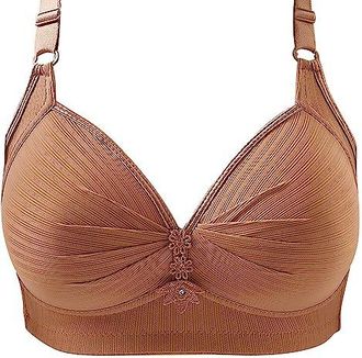 Generic Soutien-gorge sans fil en gel&eacute;e &agrave; armatures grande taille soutien-gorge confortable en dentelle florale soutien-gorge &agrave; armatures confortable et doux 