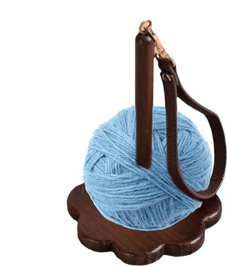 Generic Garnhalter zum Stricken, Garnhalter f&uuml;r das Handgelenk f&uuml;r H&auml;kelnadeln, Aufbewahrungsbox aus Holz zum H&auml;keln von Garnen - Aufbewahrungsbeh&auml;lter f&uuml;r St