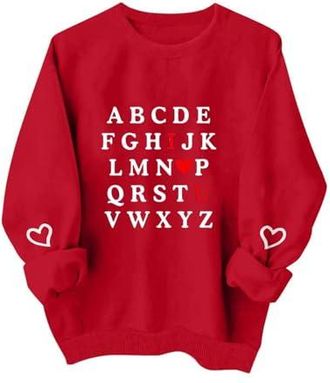 Generic Sweat &agrave; capuche noir motif coeur d&eacute;contract&eacute;, graphique, chemisier surdimensionn&eacute; &agrave; manches longues, hauts grande taille, sweat-shirt &agrave; col rond pour 