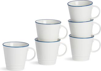 Nicola Spring White Bauernhaus -Espresso -Tassen - 90ml - 6 -Pack Von 6