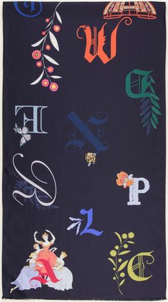 Barbieri you b'jou Seidenschal blau