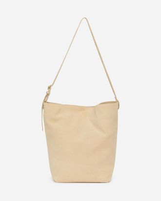 Arket Veloursledertasche -Beige