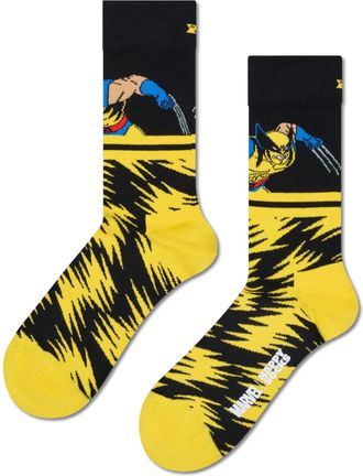 Happy Socks MARVEL X-Men Wolverine Sock (DE/NL/SE/PL, Numerisch, 36, 40, Regular, Regular, Mehrfarbig)