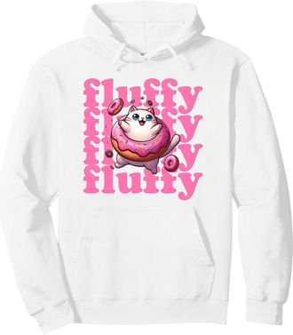 BDAZ Flauschige lustige Dicke rosa Donut Katze Frauen M&auml;dchen Pullover Hoodie