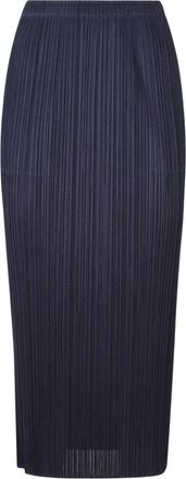 Issey Miyake Femme, Jupes, Bleu, Taille: 44 FR Jupe Midi
