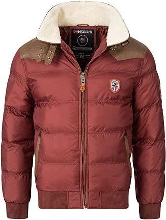 Geographical Norway Veste matelass&eacute;e dhiver pour homme - Anorak chaud doubl&eacute; - Veste de ski et de snowboard pour lhiver/automne en pack avec bonnet UD, XL