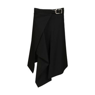 The Attico Femme, Jupes, Noir, Taille: 40 FR Jupe Midi en Laine