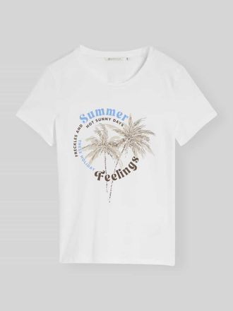 Tom Tailor Denim Regular Fit T-Shirt aus reiner Baumwolle mit Motiv-Print